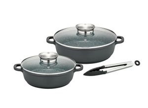 4005643415446 - Pfannen-Set Gourmet Granit Pfannen Gr Ø 28 cm schwarz Pfannensets Aluminium-Guss VITAFLON GRANIT Antihaft-Versiegelung Induktion