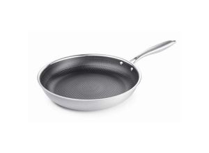 4067522084419 - Bratmaxx Bratpfanne BRATmaxx  Silber  Metall  rund  Lfgb  backofengeeignet kratzfest antihaftbeschichtet  Kochen Pfannen Bratpfannen