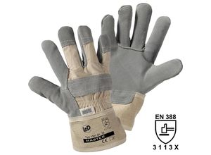 4005781150124 - Handschuhe MASTER Rindspaltleder grau VE 12 Paar Größe 10 (XL) Leipold+Döhle