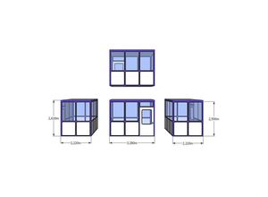 4260275230106 - Mehrzweckhaus Füllungen in Rundeckenoptik für Innenbereich LxB 3280 x 2220 mm kaiserkraft