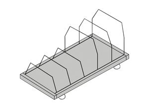 4251924701801 - Kartonagemagazin fahrbar HxBxT 690 x 1015 x 600 mm schwarz kaiserkraft