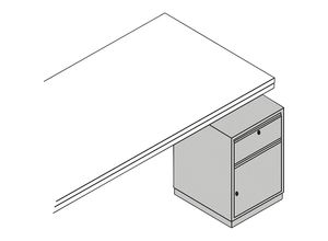 4251924701788 - Schrankeinheit feststehend HxBxT 785 x 535 x 600 mm schwarz kaiserkraft
