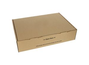 4251924727498 - Klappbox mit Sicherheitsverschluss braun VE 20 Stk Innen-LxBxH 430 x 310 x 100 mm terra