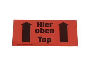 4251924718670 - Warnetiketten Aufdruck Hier oben VE 1000 Stk LxB 145 x 70 mm ab 10 VE ratioform