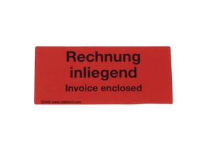 4251924718830 - Warnetiketten Aufdruck Rechnung inliegend VE 1000 Stk LxB 80 x 40 mm ab 10 VE ratioform