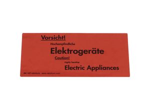 4251924718601 - Warnetiketten Aufdruck Vorsicht! Hochempfindliche Elektrogeräte VE 1000 Stk LxB 145 x 70 mm ab 10 VE ratioform