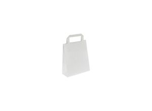 4251924720659 - Papiertragetasche weiß LxBxH 180 x 80 x 220 mm 70 g m² VE 500 Stk ab 10 VE ratioform