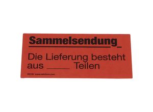 4251924718694 - Warnetiketten Aufdruck Sammelsendung VE 1000 Stk LxB 145 x 70 mm ab 10 VE ratioform