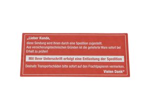 4251924718700 - Warnetiketten Aufdruck Ware bei Annahme überprüfen VE 1000 Stk LxB 145 x 70 mm ab 10 VE ratioform