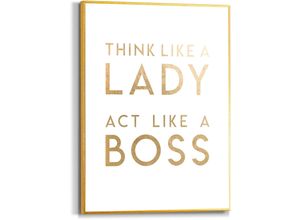8714597574975 - Poster REINDERS Lady Boss gold (farbe bild(er) goldfarben) B30cm H40cm T16cm MDF Bilder