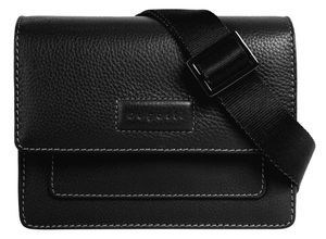 4250060362808 - Umhängetasche BUGATTI ELSA Damen Gr B H T 19cm x 14cm x 8cm onesize schwarz Leder leicht glänzend unifarben Taschen echt Leder