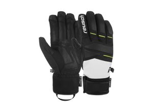 4060485517567 - Skihandschuhe REUSCH Thunder R-TEX XT Damen Gr 105 grau (schwarz grau) 80% Polyester 14% Ziegenleder 3% Polyurethan 3% Elasthan unifarben Handschuhe mit wasser- und winddichter Membran