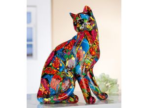4063387367643 - Dekofigur GILDE Figur Pop Art Katze Dekofiguren Gr B H T 230 cm x 29 cm x 160 cm bunt Tierfigur Deko-Objekte Dekofiguren Dekoobjekt Tierfigur Höhe 29 cm Wohnzimmer