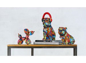 4063387360545 - Tierfigur CASABLANCA BY GILDE Mops Urban Graffiti Dekofiguren Gr B H T 22 cm x 23 cm x 17 cm bunt Tierfiguren