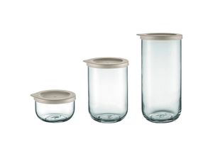 4008832788673 - Blomus Vorratsgläserset Nomad  Hellgrau  Glas  3-teilig  Küchenzubehör Vorratsbehälter Vorratsgläser