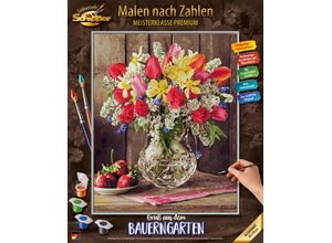 4000887917909 - Malen nach Zahlen SCHIPPER Meisterklasse Premium - Gruß aus dem Bauerngarten Malvorlagen bunt Kinder Basteln Malen Kosmetik Schmuck Made in Germany