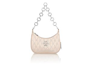 4064124358436 - Schultertasche PHILIPP PLEIN Monogram Mit Schmucksteinen Kinder 6006 crystal beige Taschen
