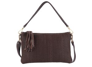 4046478092174 - Clutch HARBOUR 2ND Ivellina Damen Gr B H T 31cm x 20cm x 4cm dunkelbraun Rindsleder Taschen