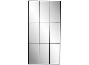9010985092649 - Wandspiegel  Schwarz  Metall Glas Holzwerkstoff  rechteckig  100x200x3 cm  Reach Bsci  senkrecht und waagrecht montierbar 