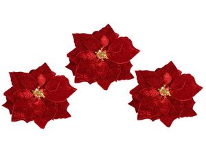4019844826758 - Kunstblume IGEA Samt-Poinsettia rot B25cm H6cm L25cm Polyester Kunstpflanzen