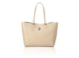 4064124918128 - Shopper PHILIPP PLEIN Skull Mit Schmucksteinen Kinder 06 beige Taschen