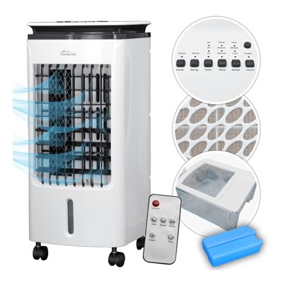 TroniTechnik Mobiles Klimagerät 3in1 Klimaanlage Luftkühler LK02 Ventilator, inkl. Fernbedienung und Filter