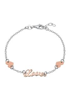 UNIQUE Love Armband aus Sterlingsilber mit Herzen