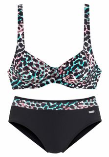 Venice Beach Große Größen Bügel-Bikini Gr. 40B schwarz für Damen