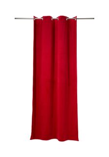 Tom Tailor Unisex Vorhang in Samt-Optik, rot, Gr. 135/245