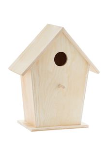 buttinette Vogelhaus aus Holz, 20 x 10 x 24 cm