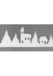 buttinette Weihnachtliche Fensterdeko "Dorf", 10 - 20 cm hoch, 1,8 m lang