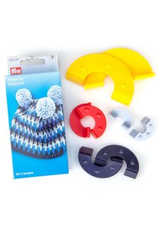 Prym Pompon-Set, mit Schablonen in 4 Größen von 3 - 9 cm