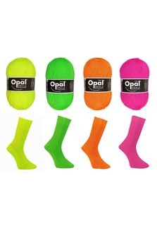 Opal Sockenwolle Uni "Neon", 4-fädig