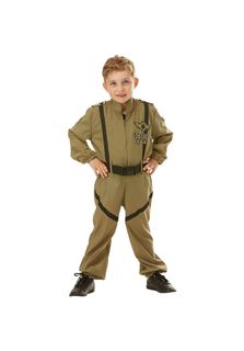 buttinette Fallschirmspringer-Kostüm für Kinder, khaki