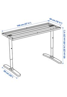 IKEA BEKANT Untergestell f Tischplatte