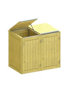 Binto Mülltonnenbox für 2 Behälter, Nadelholz Mülltonnenverkleidung günstig