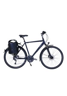 Hawk Trekking Deluxe mit Tasche ,Ocean Blue Herren 28 Zoll - Rahmenhöhe 57cm , Fahrrad mit Microshift 27 Gang Kettenschaltung & Beleuchtung