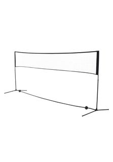 HOMCOM Badmintonnetz höhenverstellbar schwarz 400 x 103 cm x 94-158 cm (BxTxH)