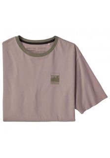 Patagonia - Alpine Icon Regenerative Organic Pilot Cotton T-Sh - T-Shirt Gr M grau