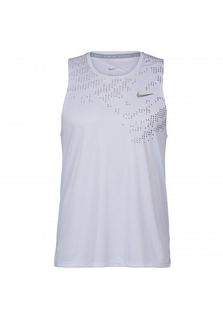 Nike - Dri-Fit UV Rdvn Miler Tank Print - Tank Top Gr M beige/weiß