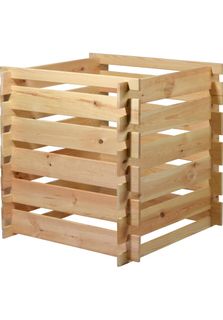 Dobar Quadratischer Holz-Komposter "Stecki" Stecksystem mit ca. 78 x 78 x 78 cm