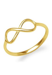 Ring Unendlichkeitssymbol 925er Silber vergoldet