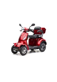 ECONELO J 4000 Vierrad-Elektroroller, bordeaux mit herausnehmbarem Lithium Akku