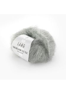 Mohair Luxe Lang Yarns, Hellgrau-Meliert, aus Mohair