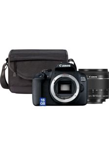Canon EOS 2000D Kit Spiegelreflexkamera (EF-S 18-55 IS II, 24,1 MP, NFC, WLAN (Wi-Fi), inkl. EF-S 18-55 IS II Objektiv), schwarz