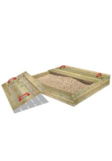Fatmoose BuddyBox Sandkasten mit Deckel 160x160x29 cm