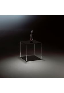 Places of Style Beistelltisch Würfel, aus Acrylglas, schwarz|weiß, 35 cm x 35 cm x 35 cm, klar/schwarz