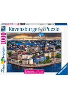 Ravensburger Puzzle Stockholm, Schweden, 1000 Puzzleteile, Made in Germany, FSC® - schützt Wald - weltweit, bunt