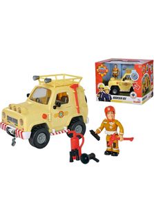 Simba Spielzeug-Auto Feuerwehrmann Sam, 4x4 Geländewagen, mit Lichteffekten, bunt