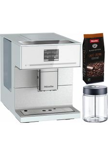 Miele Kaffeevollautomat CM7350 CoffeePassion, inkl. Milchgefäß, Kaffeekannenfunktion, weiß
